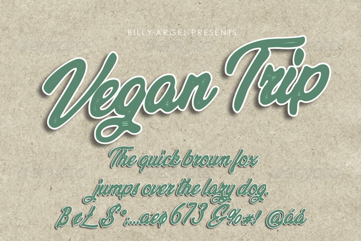 Vegan Trip Font | Billy Argel Fonts | FontSpace