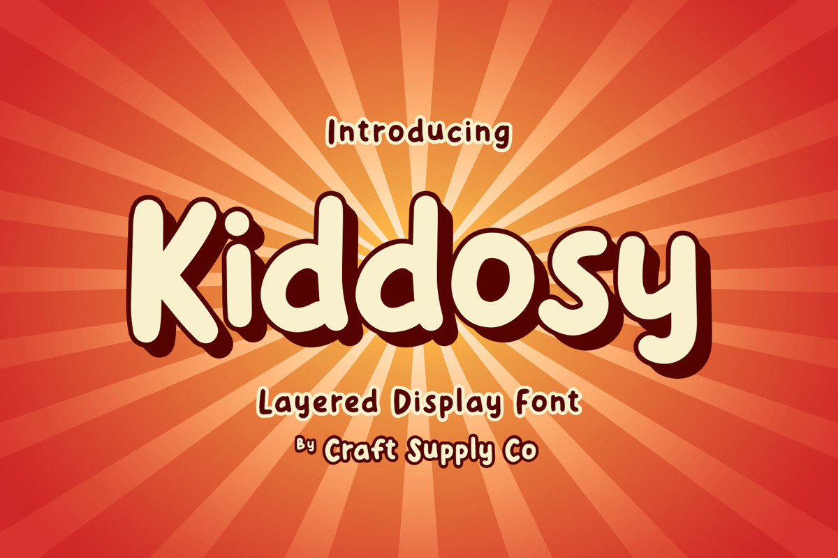 Kiddosy Layered Font | craftsupplyco | FontSpace