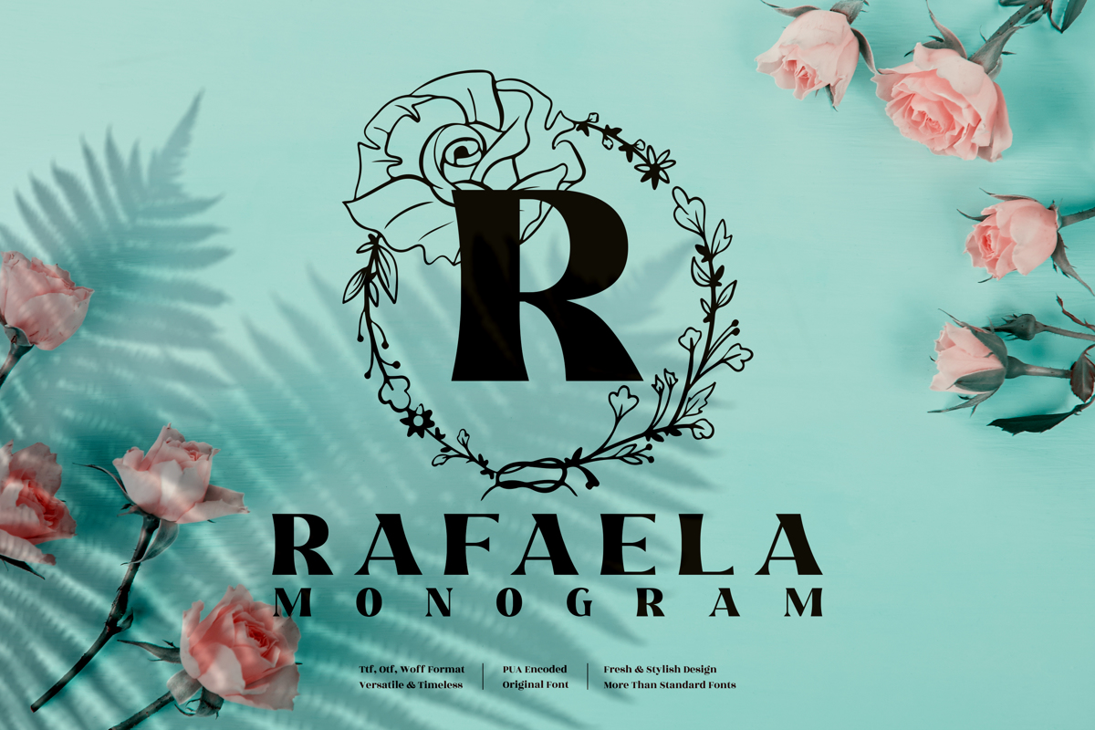 Rafaela Monogram Font | Perspectype Studio | FontSpace