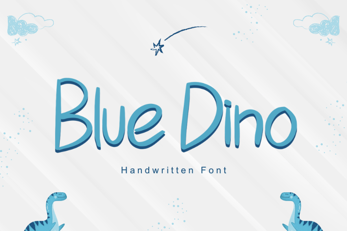 Blue Dino Font - Free Download