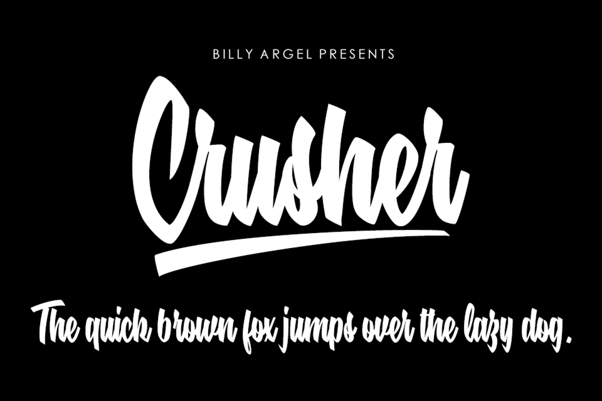 Crusher Font | Billy Argel Fonts | FontSpace