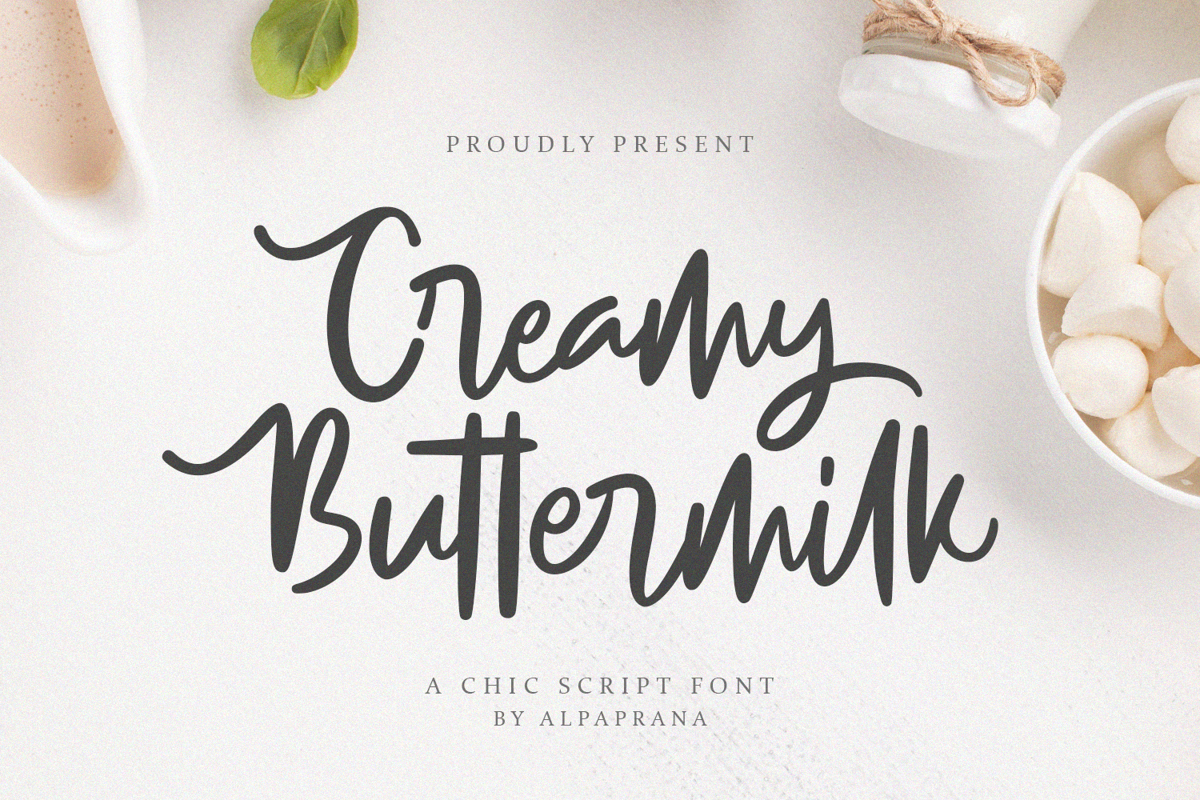 Creamy Buttermilk Font | Alpaprana | FontSpace