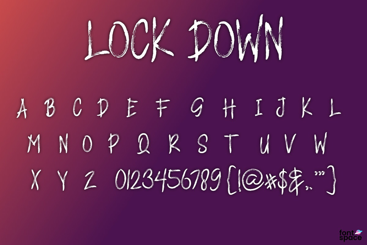 LOCK DOWN Font | aminmario | FontSpace