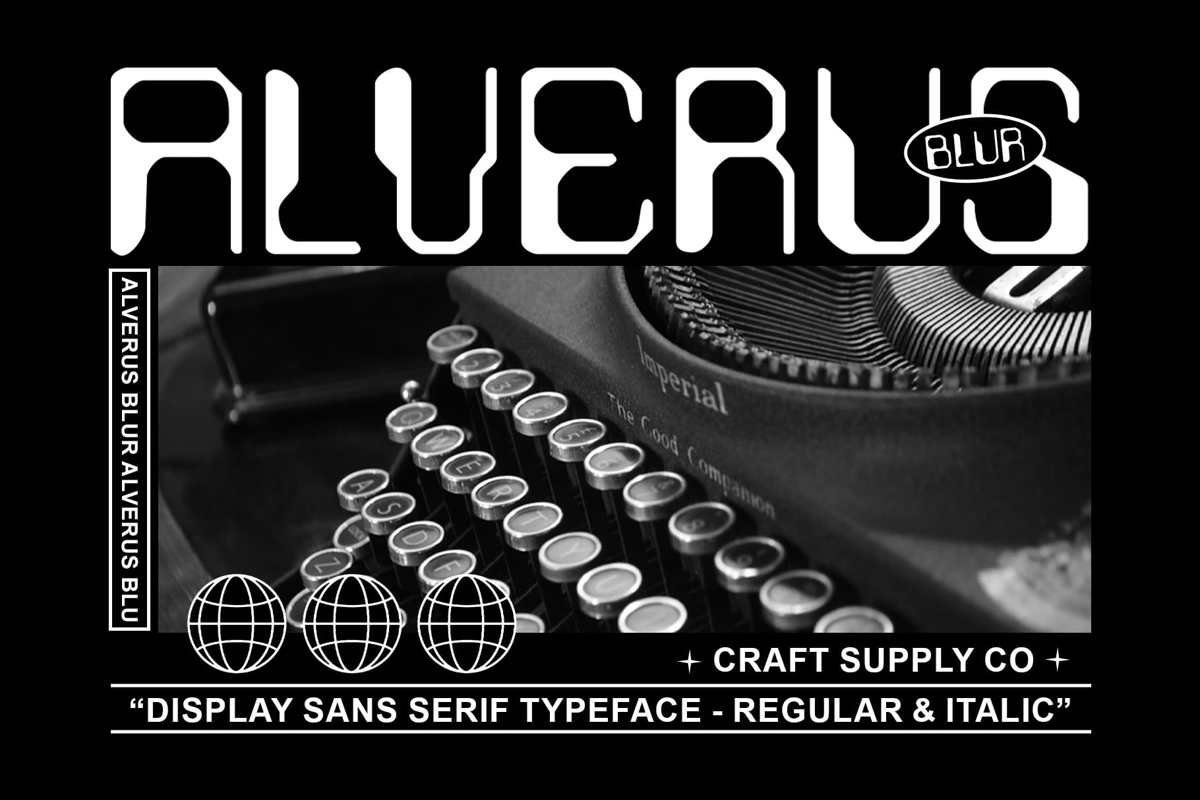 Alverus Blur Font | craftsupplyco | FontSpace
