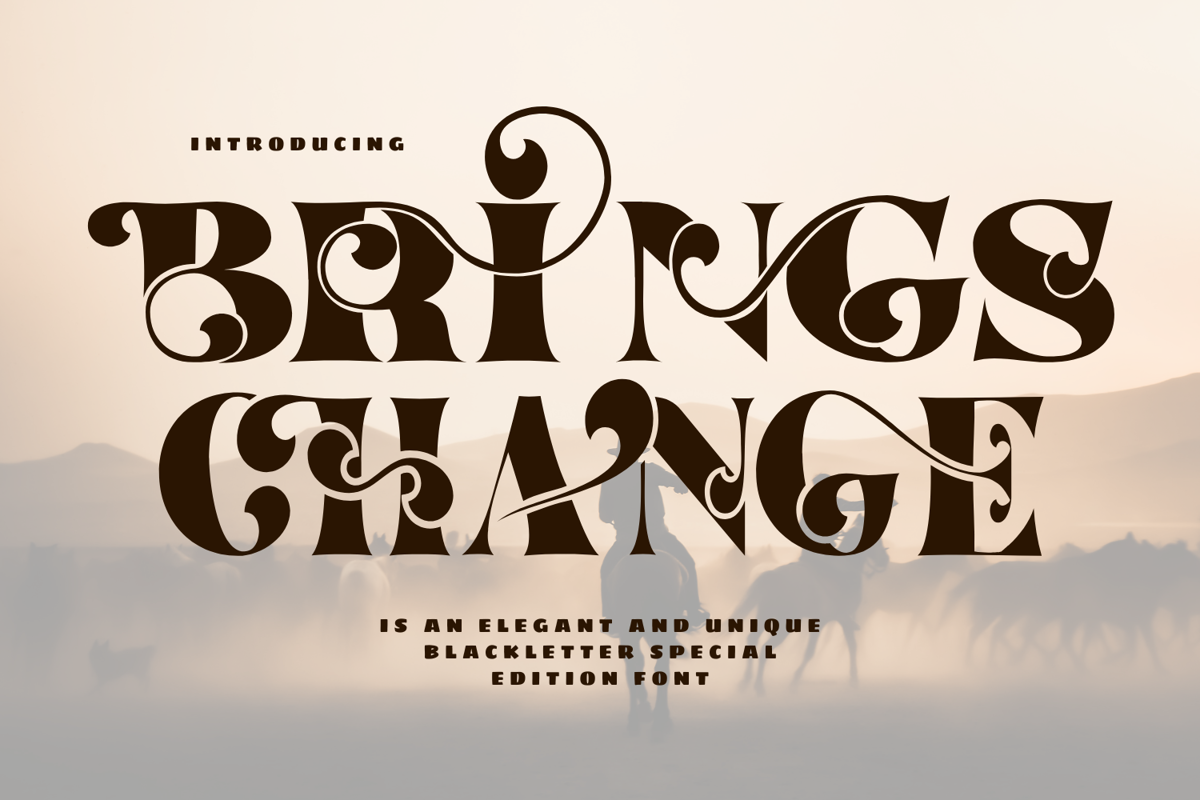 BRINGS CHANGE Font | 177Studio | FontSpace