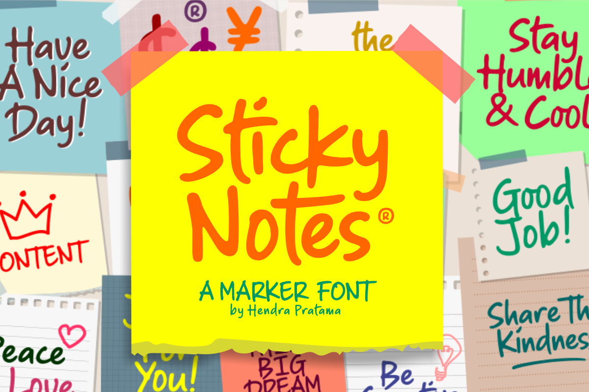 Sticky Notes Font - Free Download