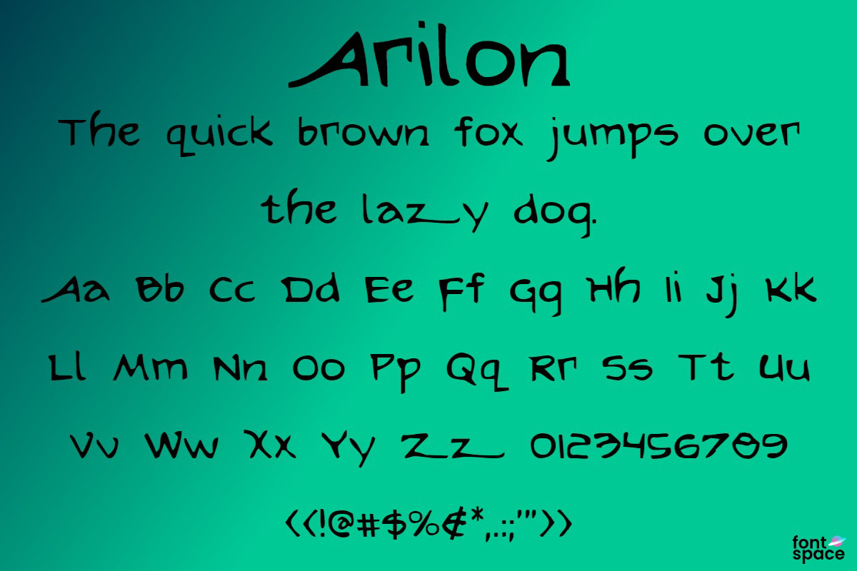 Arilon Font | Iconian Fonts | FontSpace