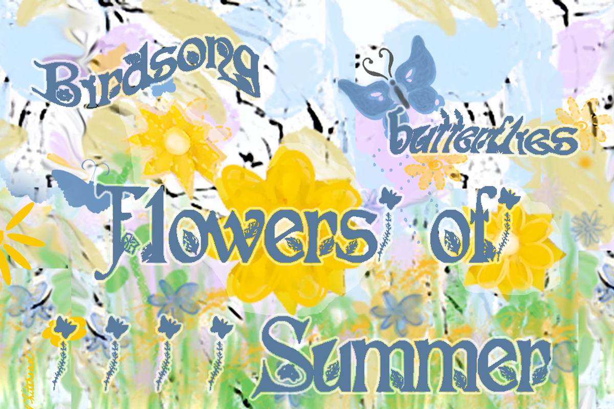 Flowers of Summer Font | Art Designs by Sue | FontSpace