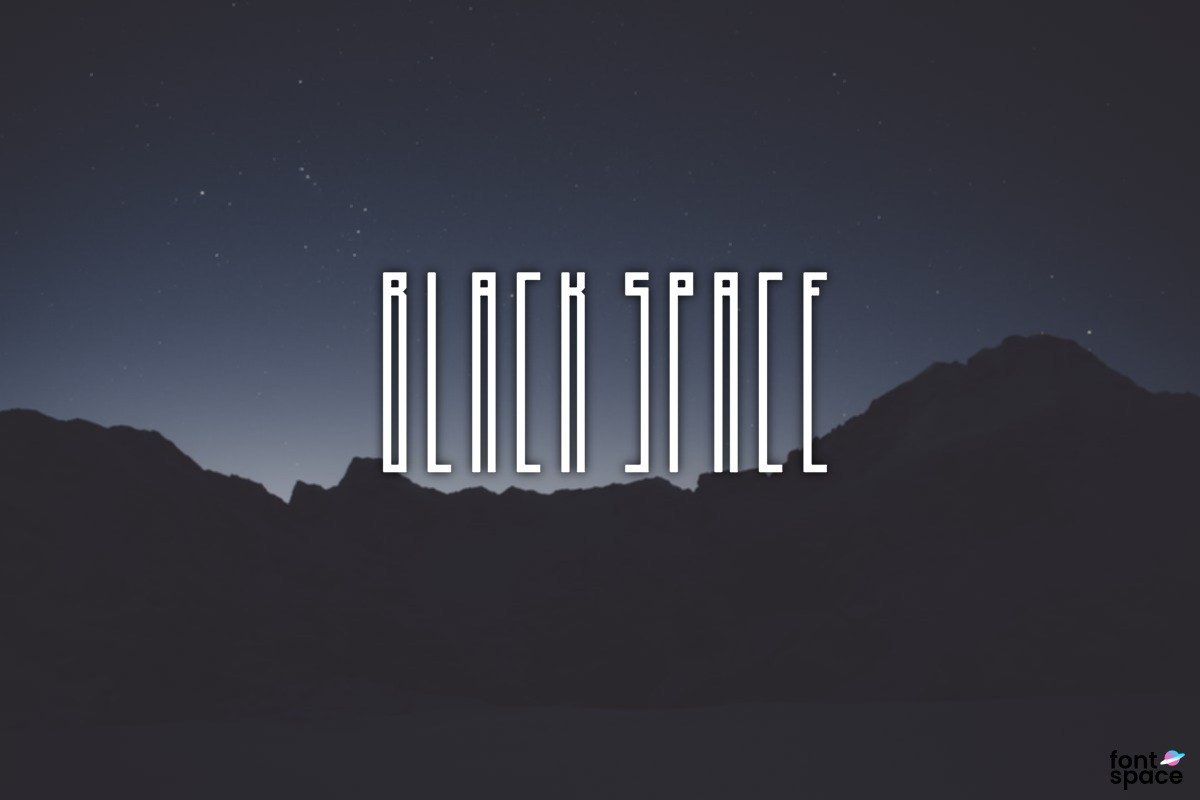 Black Space Font | Arlind | FontSpace