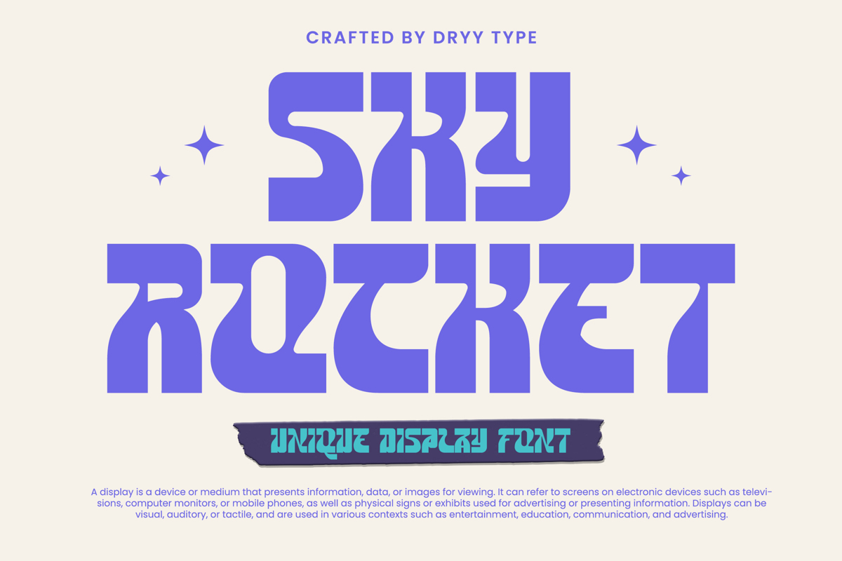 Sky Rocket Font | Dryy.type | FontSpace
