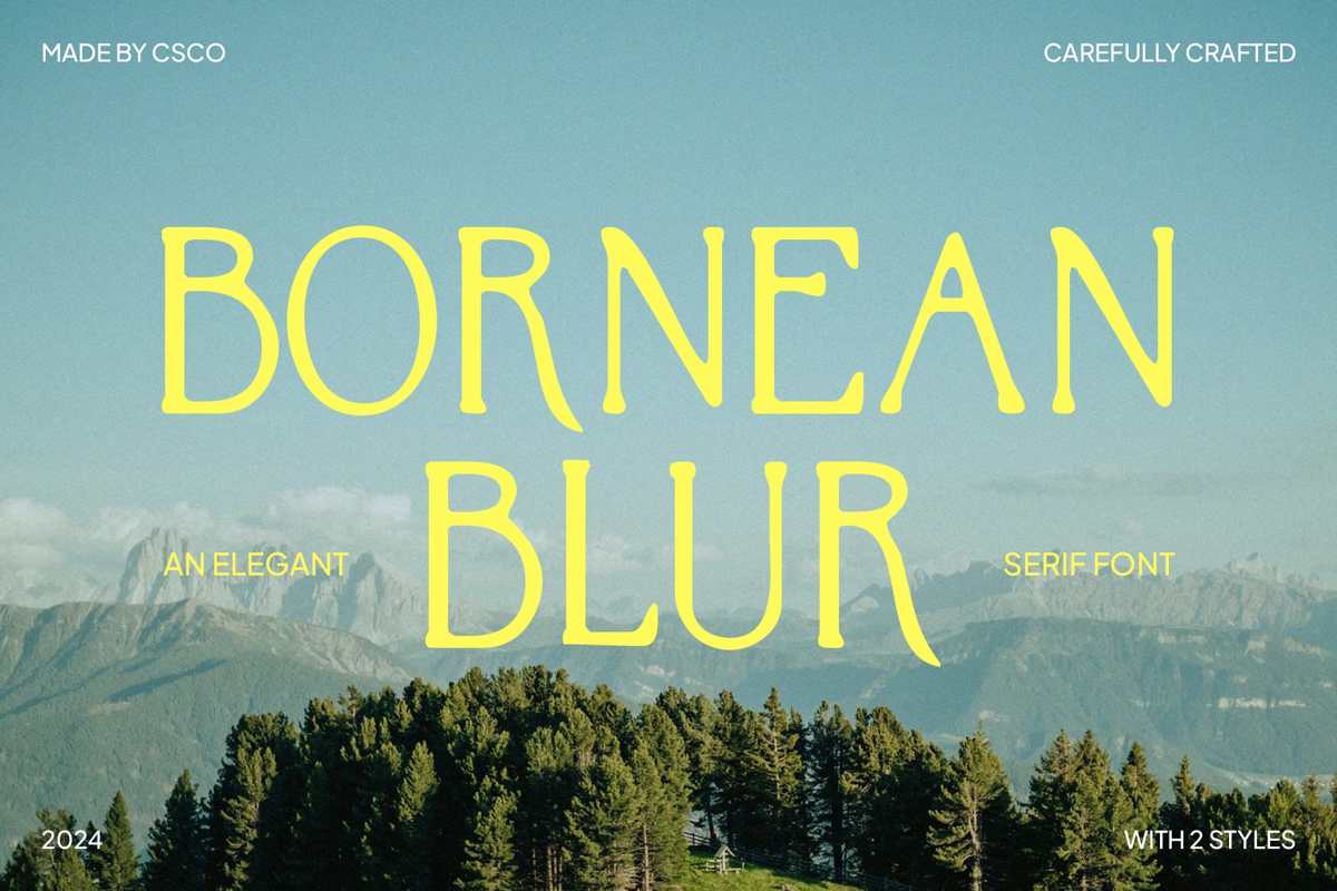 Bornean Blur Font - Free Download