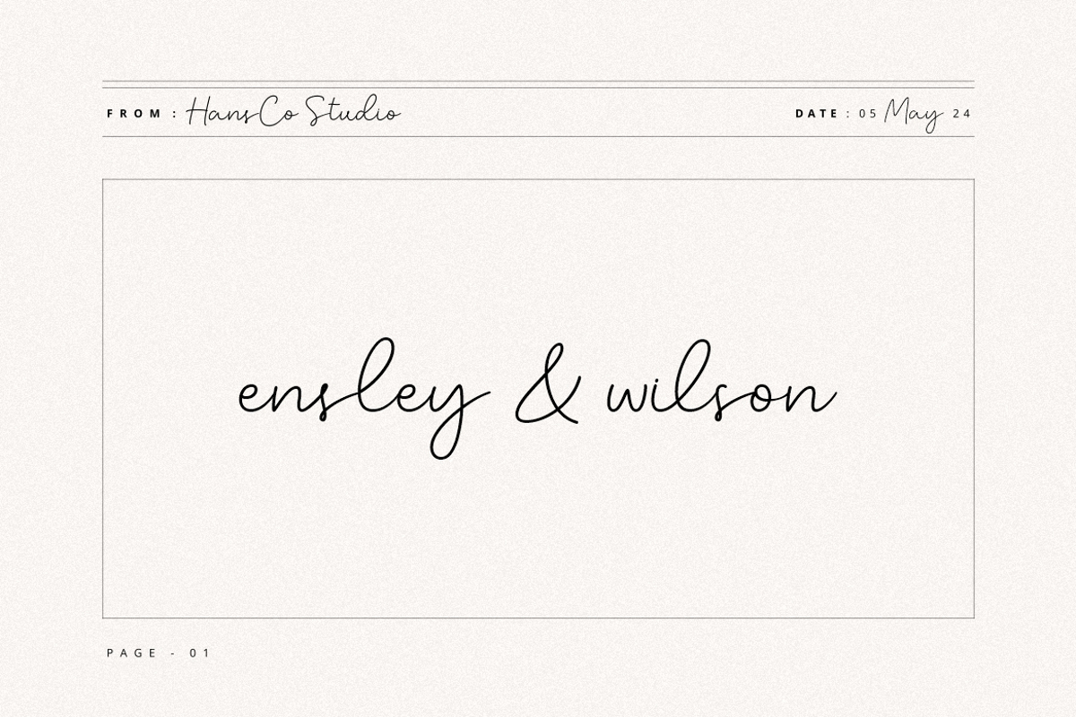 Ensley wilson Font | hansco | FontSpace