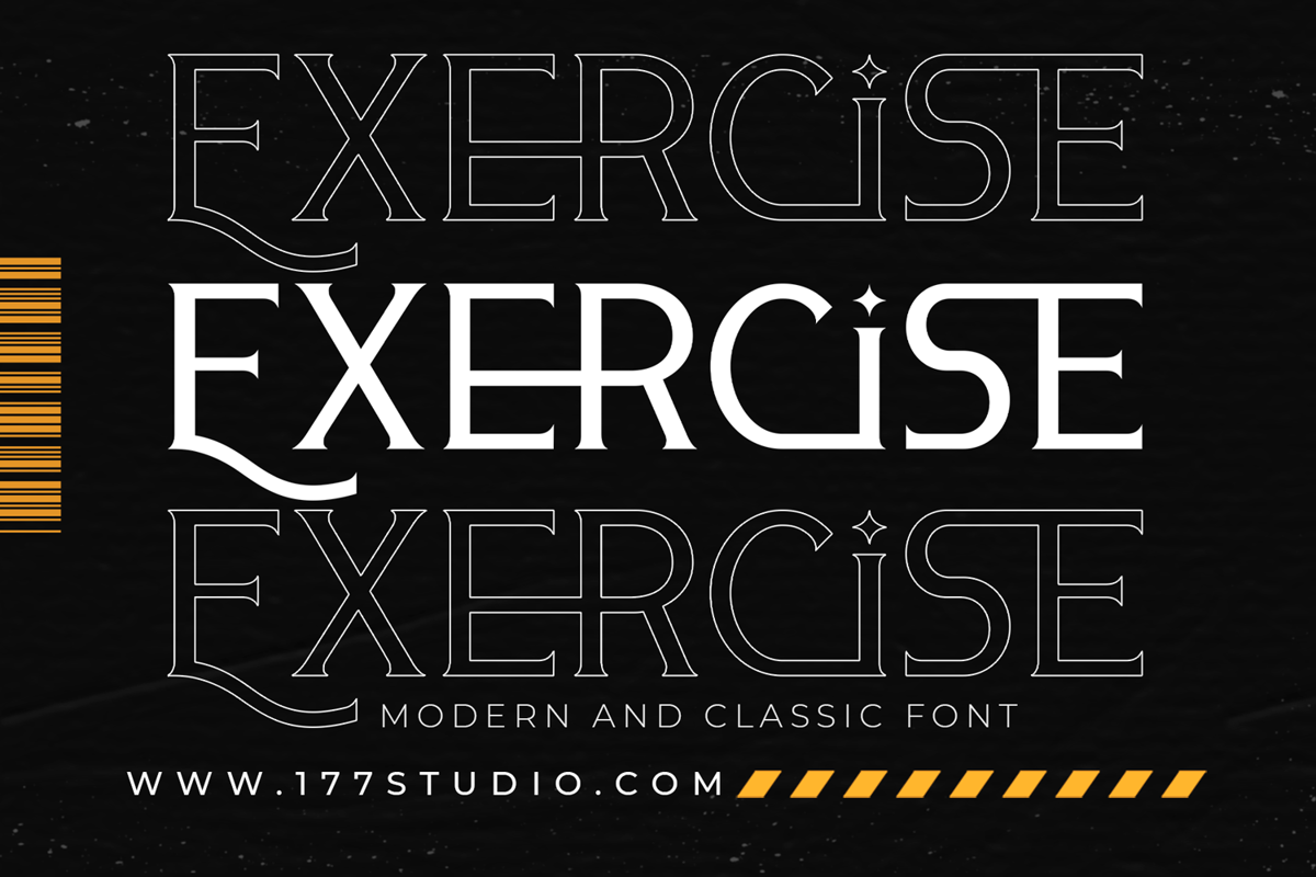 Exercise Font | 177Studio | FontSpace
