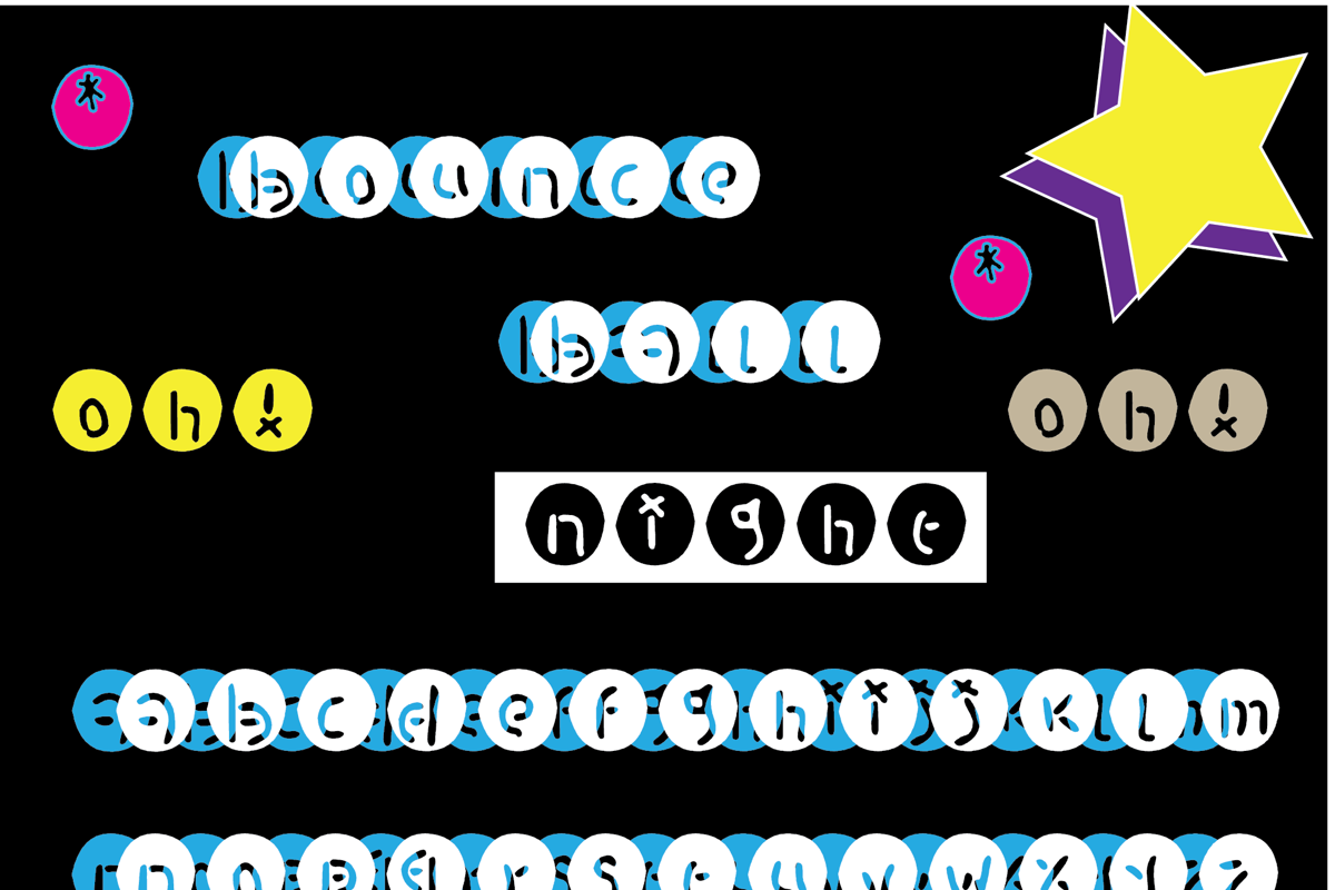 Bounce ball Font | Cé - al | FontSpace