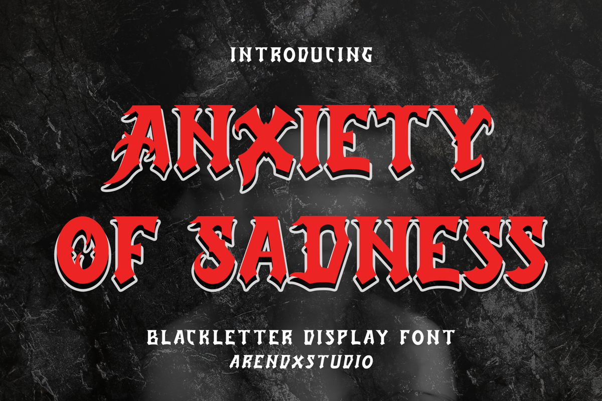 Anxiety Of Sadness Font | Asep Rendi | FontSpace