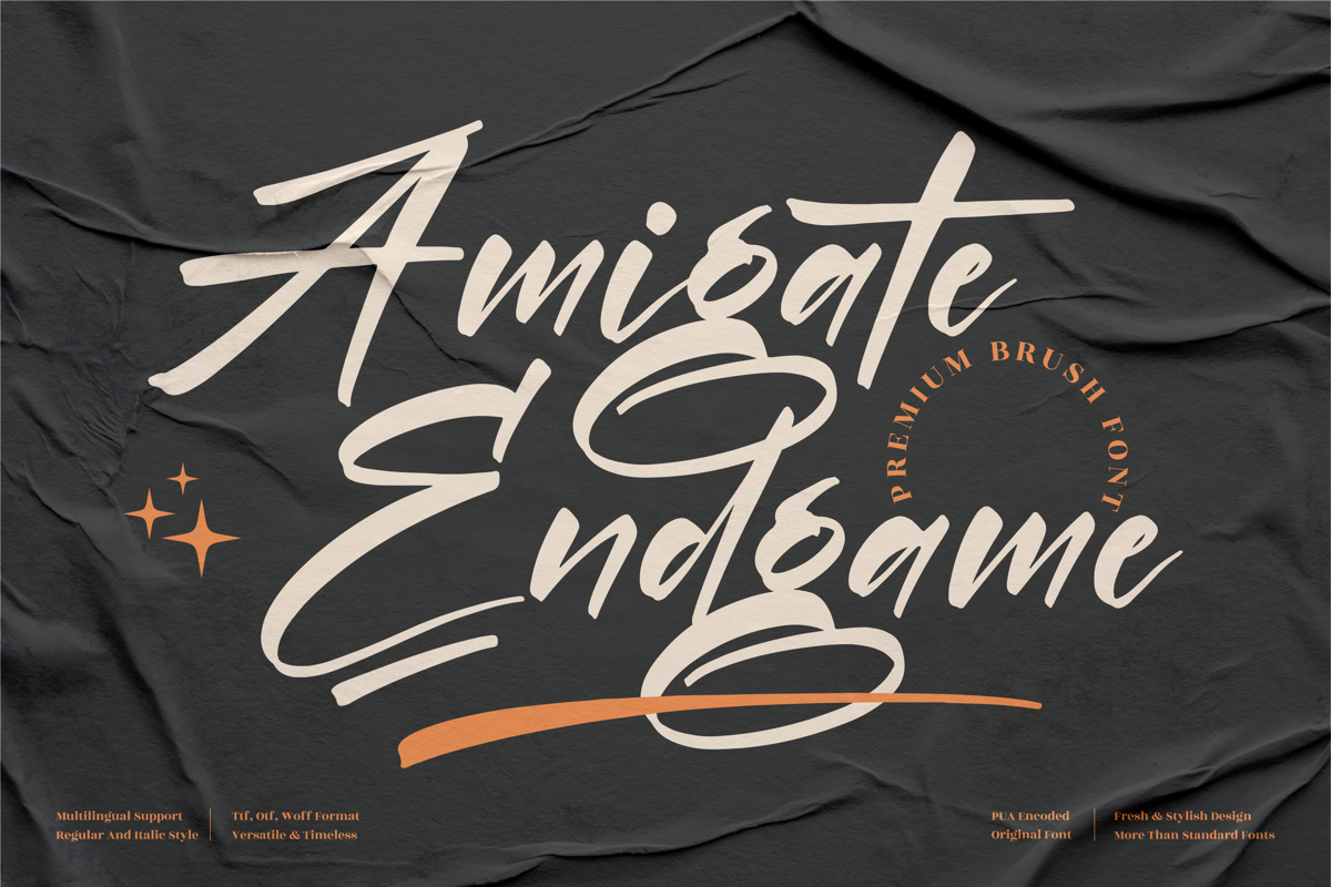 Amigate Endgame Font | Perspectype Studio | FontSpace