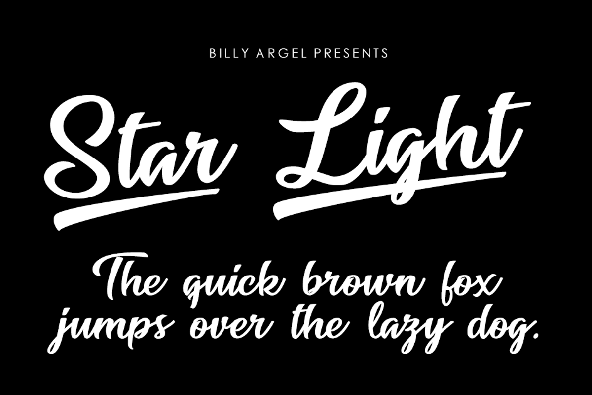 Star Light Font | Billy Argel Fonts | FontSpace