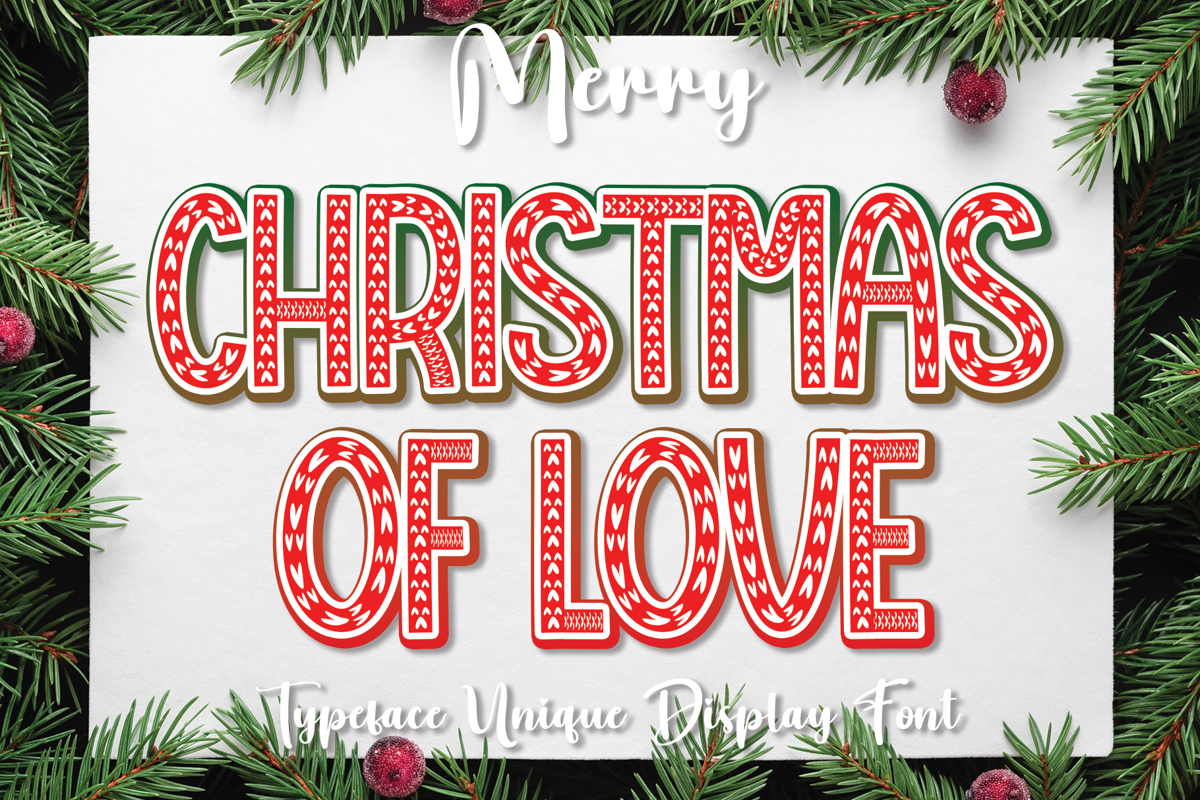 Christmas Of Love Font | scratchones_creative | FontSpace