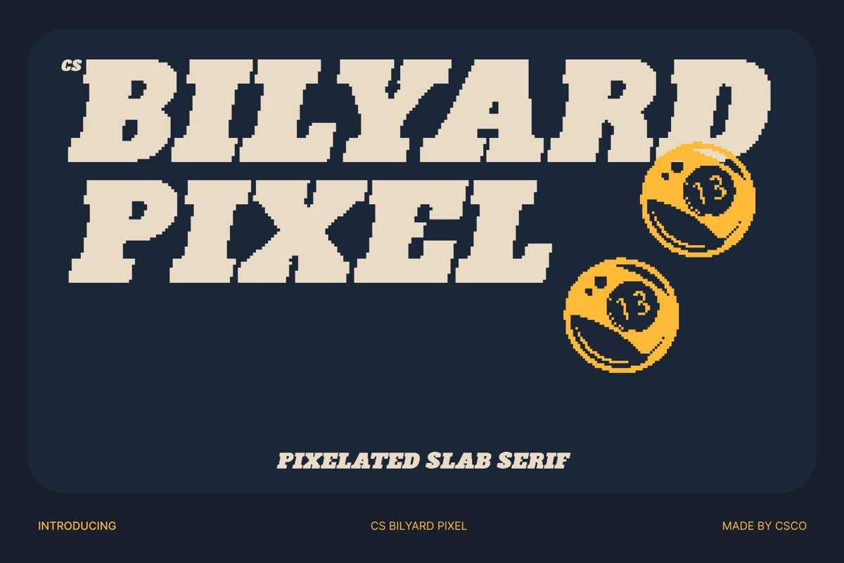 CS Bilyard Pixel Font - Free Download