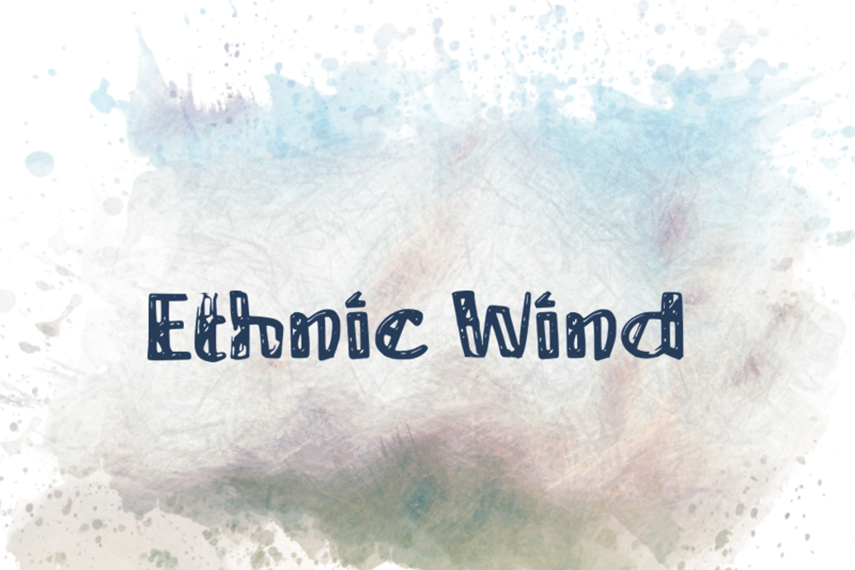 E Ethnic Wind Font | wepfont | FontSpace