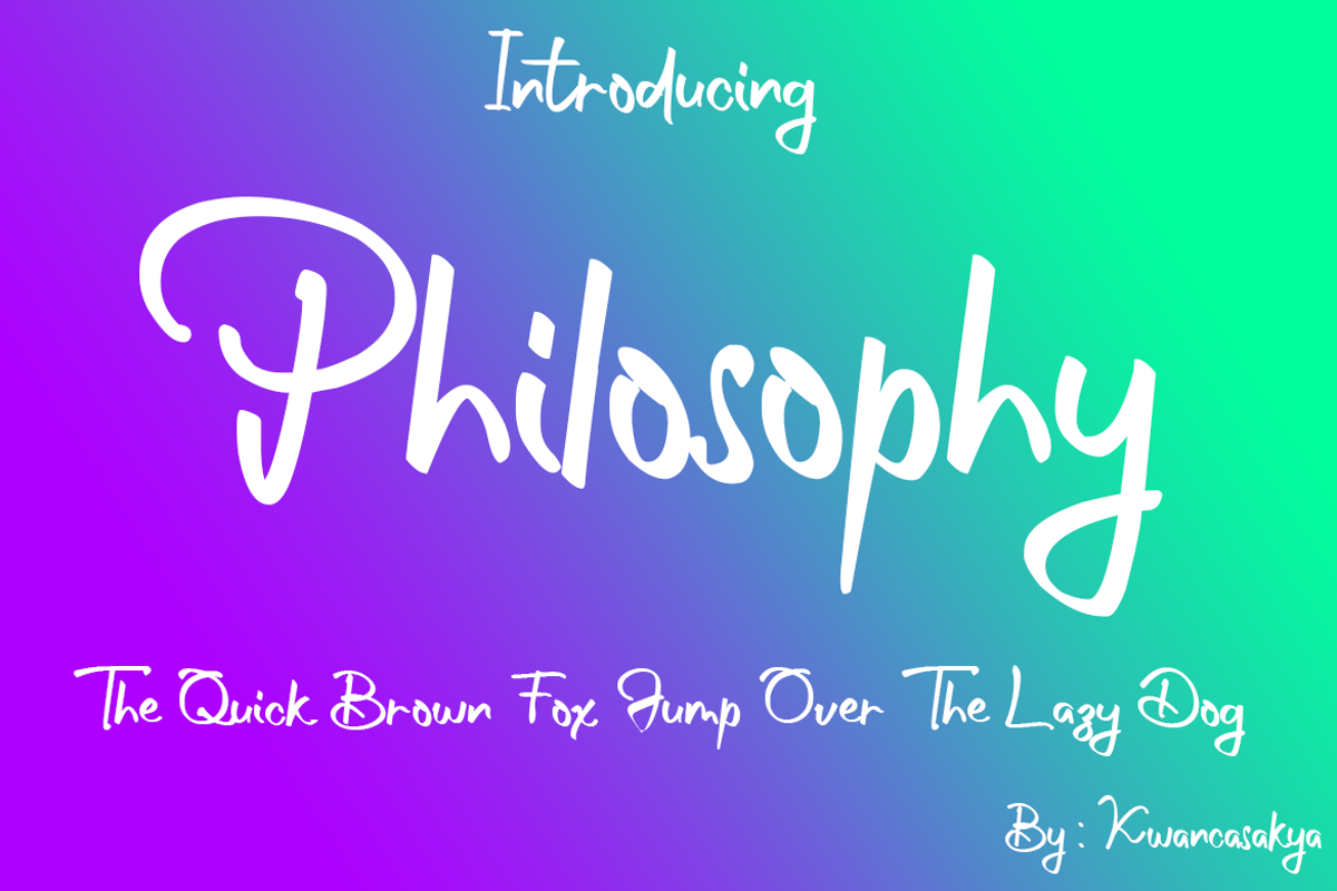 Philosophy Font - Free Download