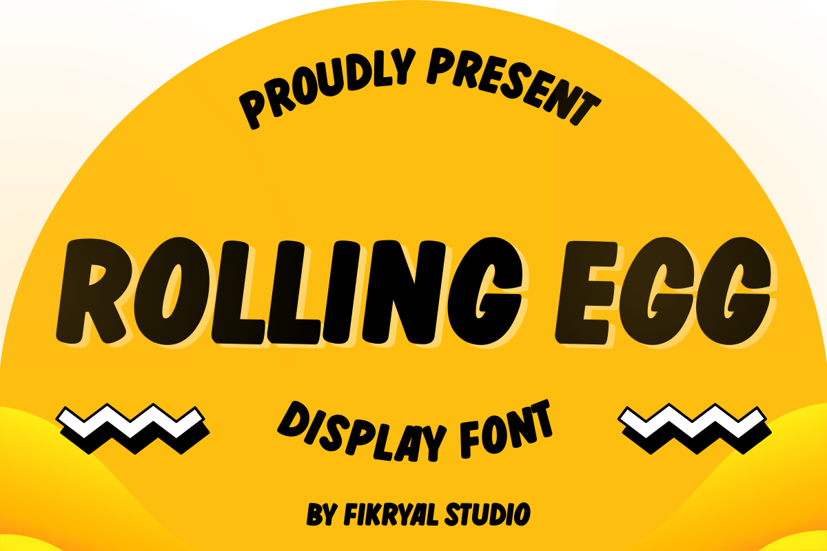 Rolling Egg Font | fikryalstudio | FontSpace