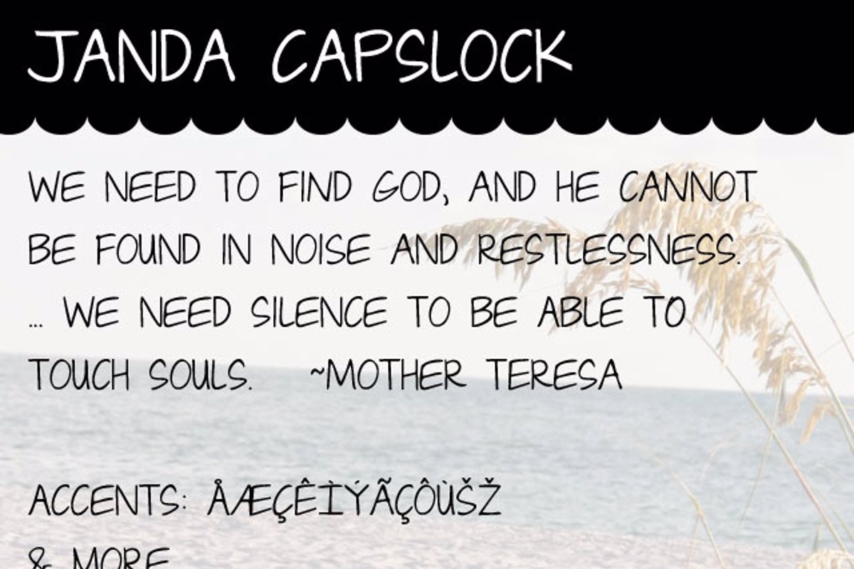 Janda Capslock Font | Kimberly Geswein | FontSpace Janda Capslock Font | Kimberly Geswein | FontSpace