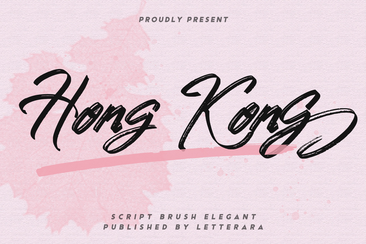 Hong Kong Script Brush Font | letterara | FontSpace