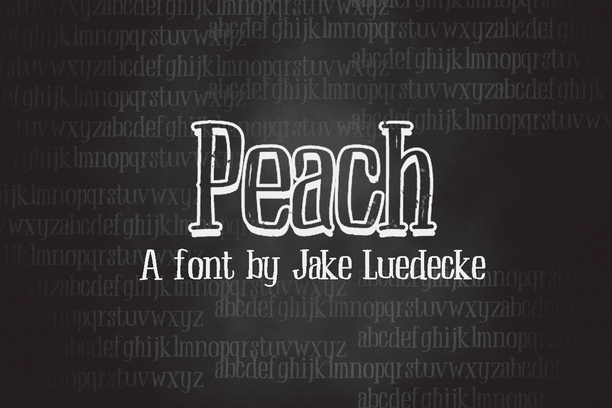 Peach Font | Jake Luedecke Motion & Graphic Design | FontSpace