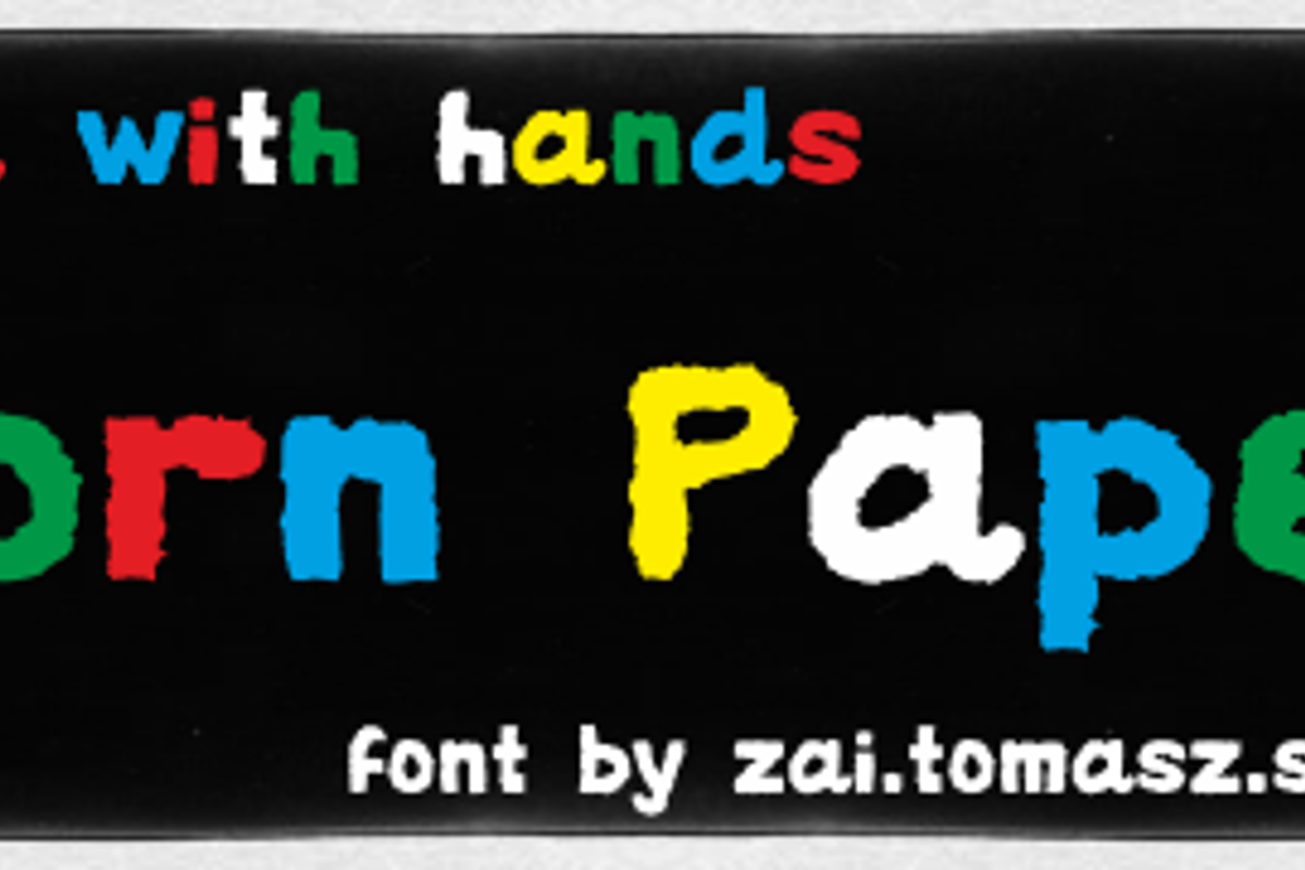 Torn Paper Font | Tomasz Skowroński | FontSpace