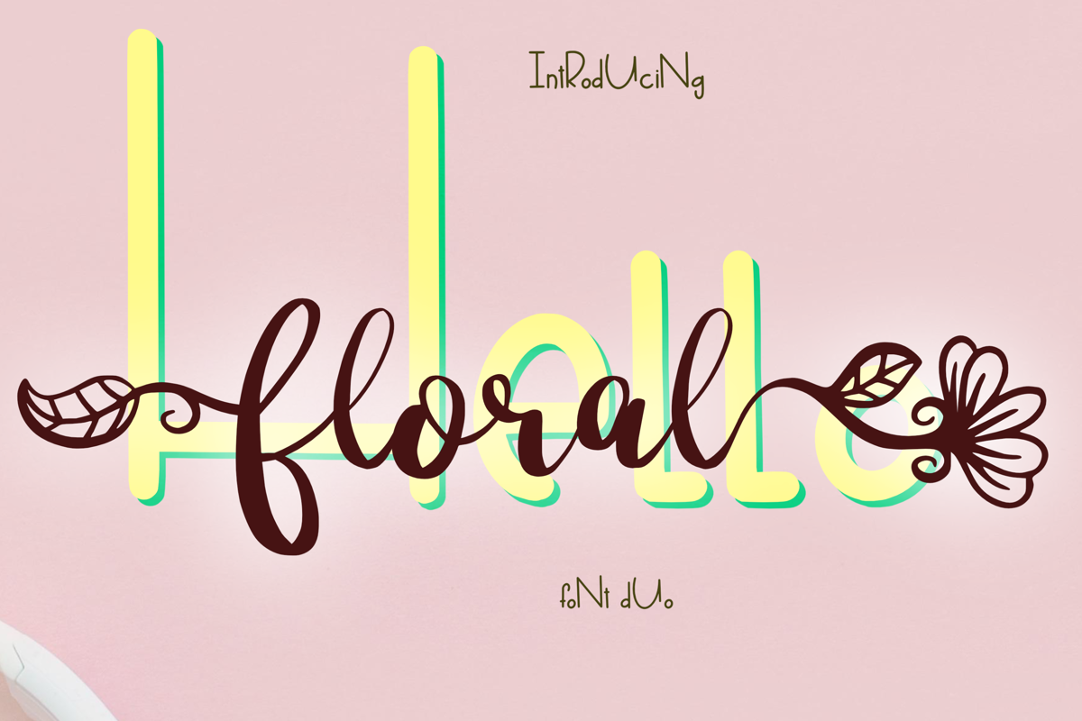 Hello floral Font - Free Download