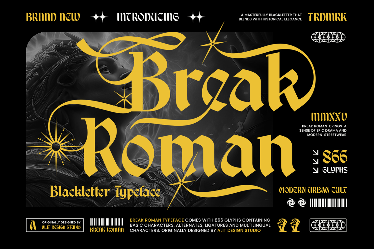Break Roman Font | Alit Design | FontSpace