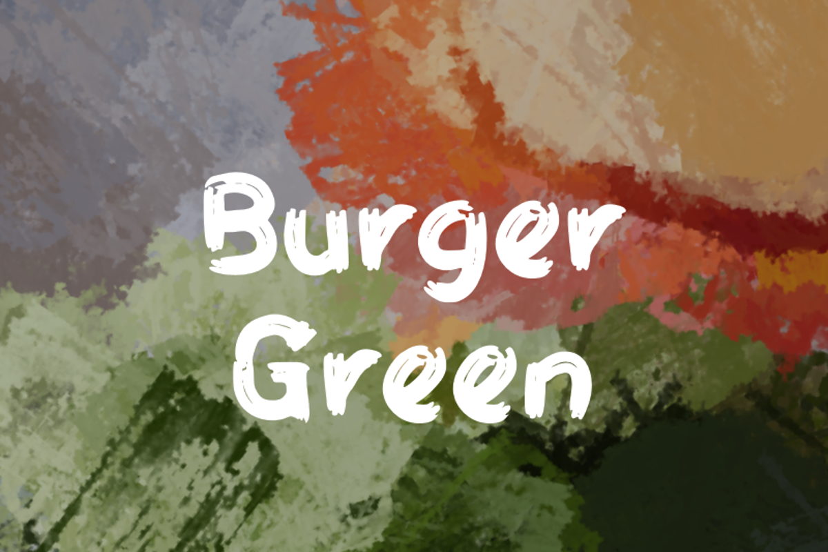 B Burger Green Font | wepfont | FontSpace