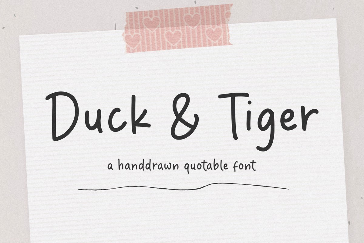 Duck & Tiger Font - Free Download