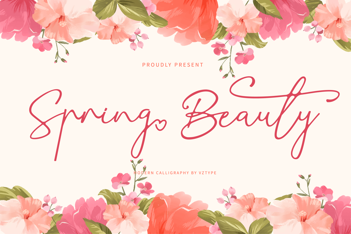 Spring Beauty Font | Vztype | FontSpace