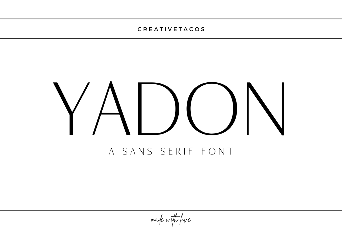 Yadon Font | Creativetacos | FontSpace