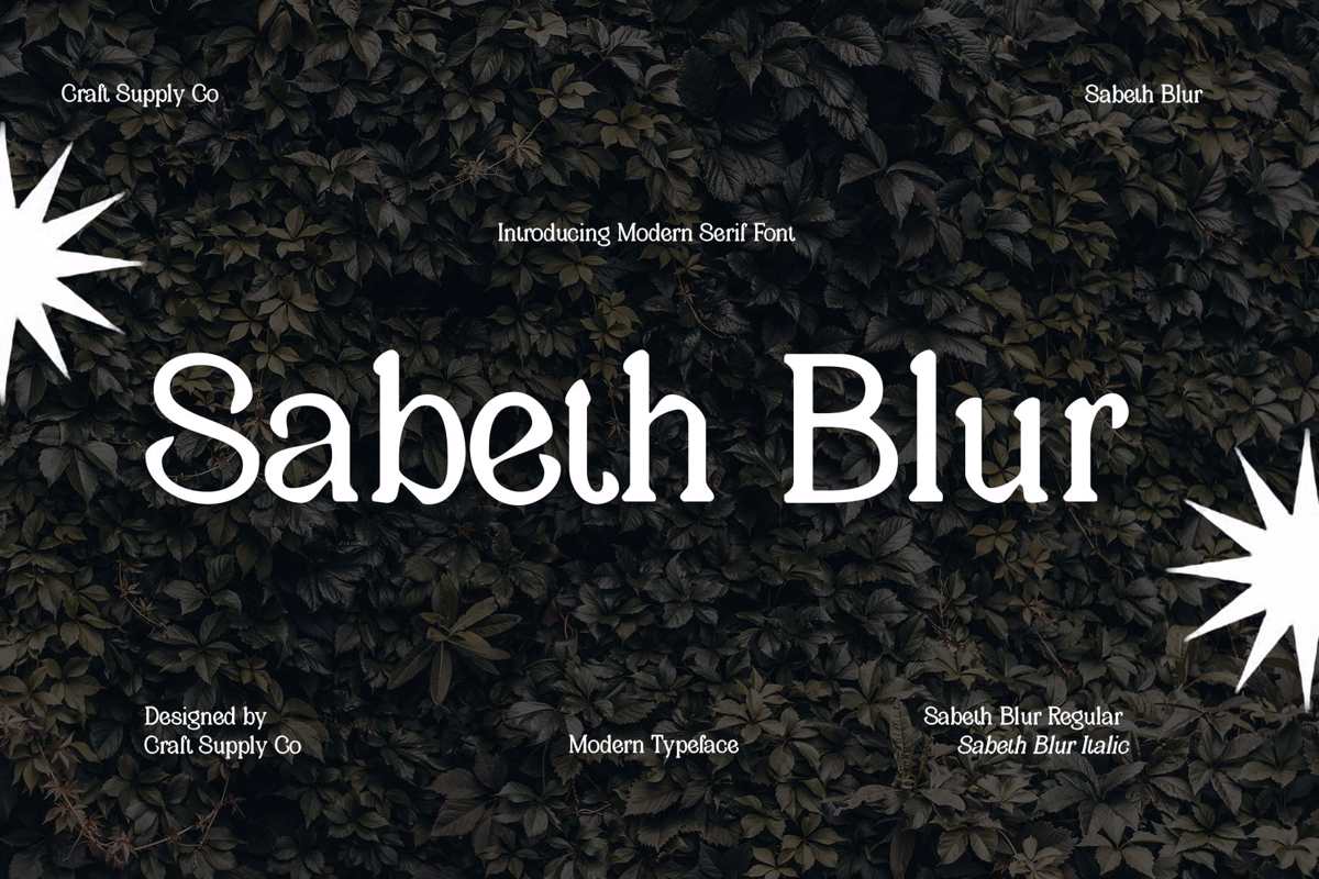 Sabeth Blur Font | craftsupplyco | FontSpace