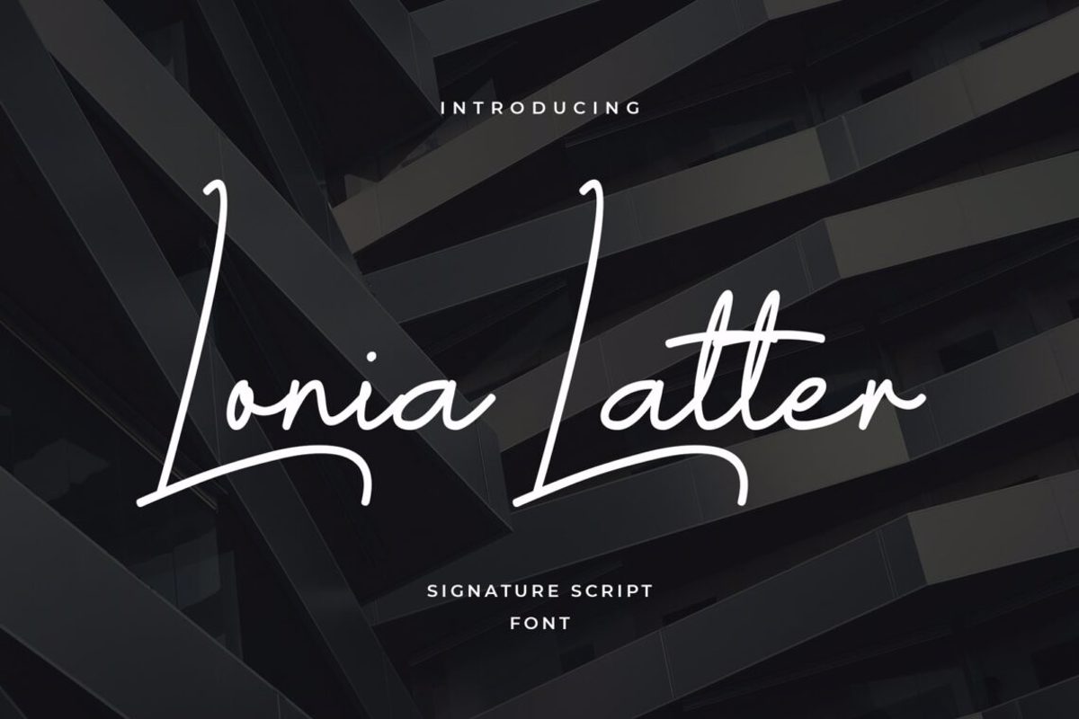 Lonia Latter Cursive Signature Font - Free Download
