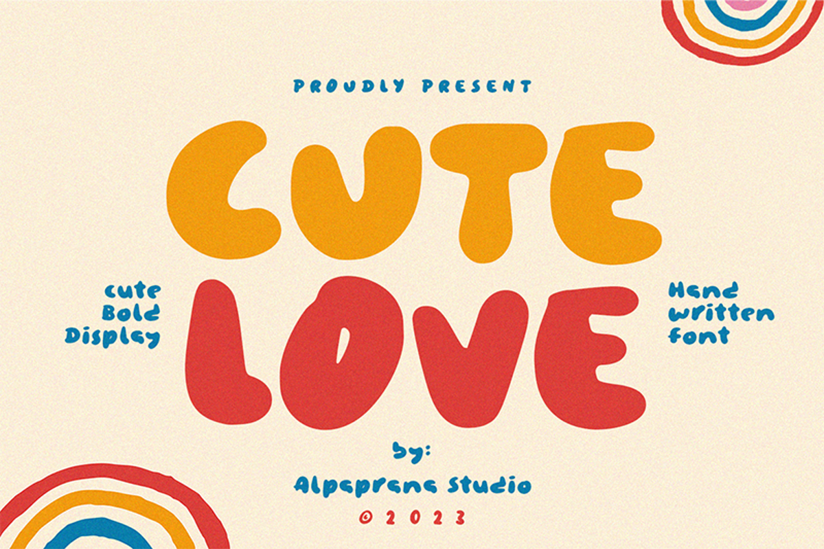 Cute Love Font Alpaprana Fontspace
