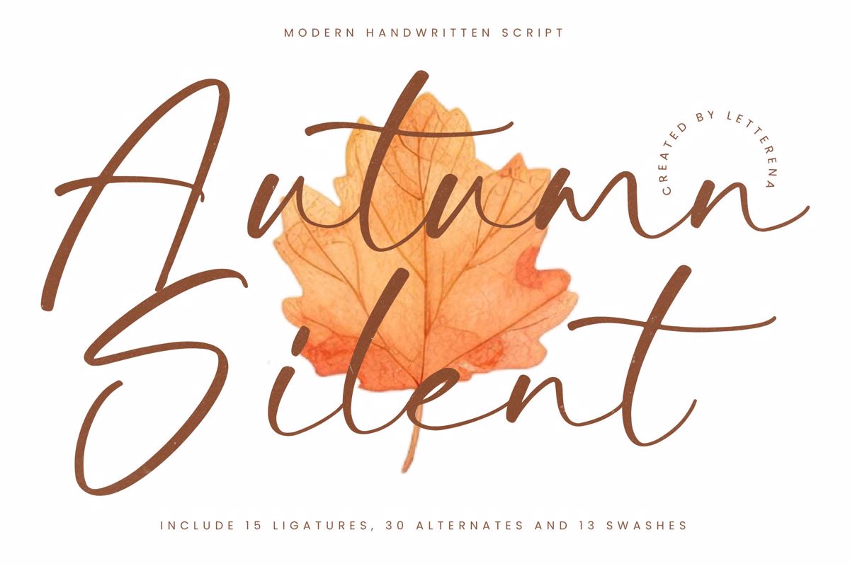 Autumn Silent VERSION Font | Letterena Studios | FontSpace