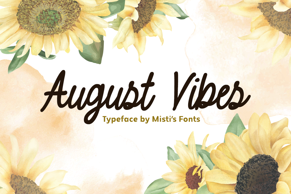 August Vibes Font | Misti's Fonts | FontSpace