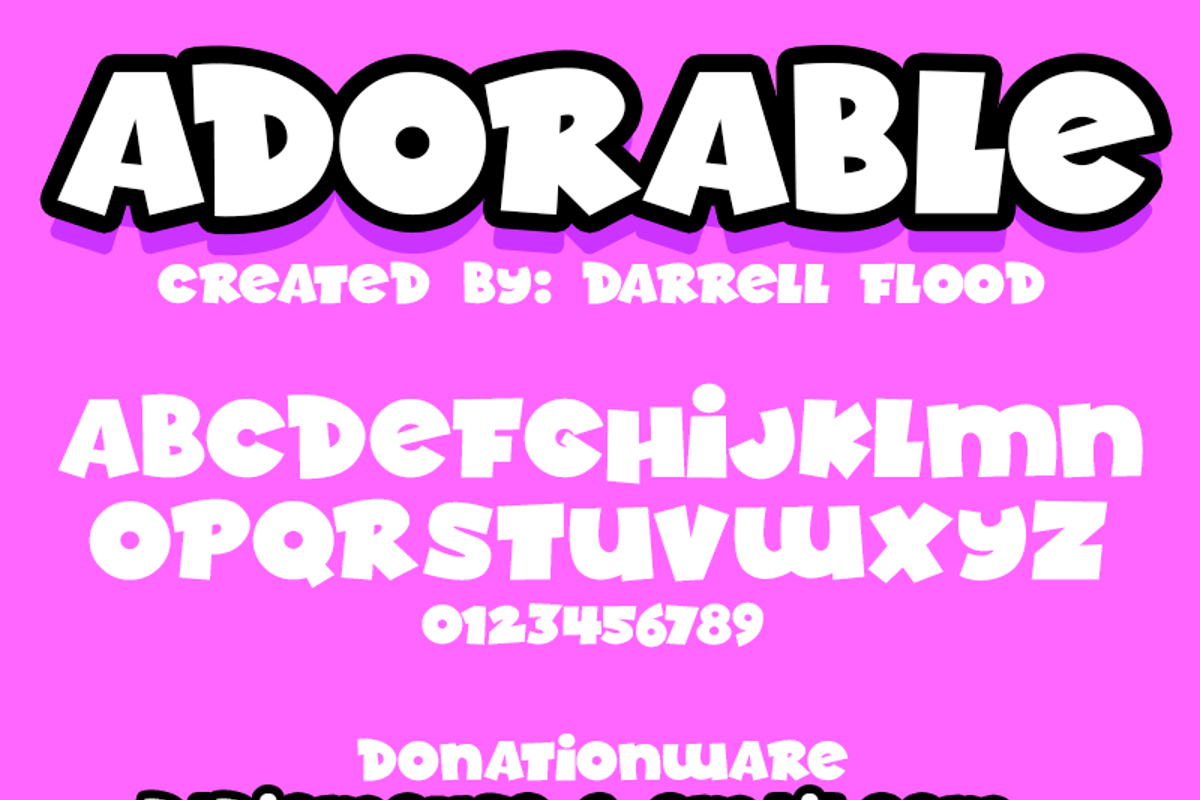 Adorable Font | HAWTPIXEL - Darrell Flood | FontSpace