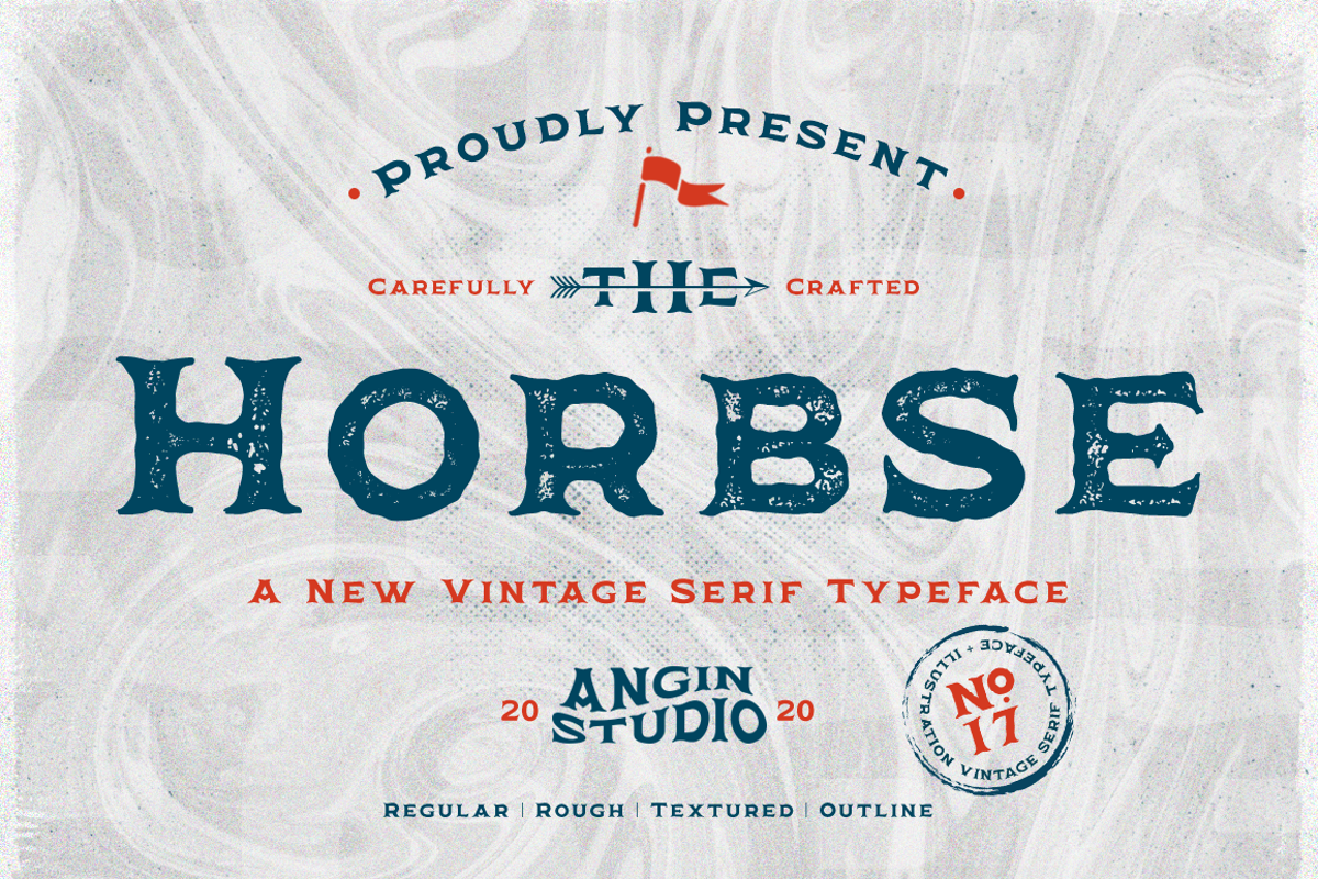 Horbse Textured Font | Angin.studio | FontSpace