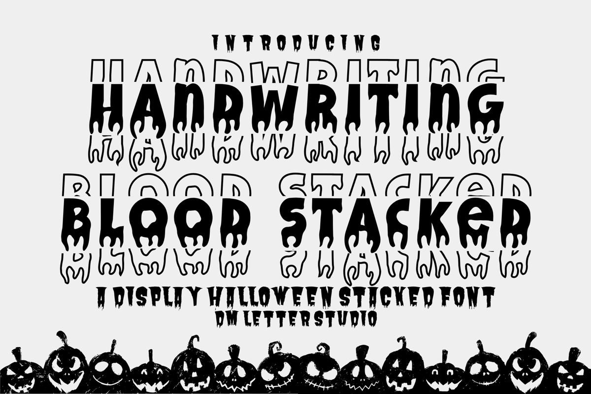 Handwriting Blood Stacked Font - Free Download