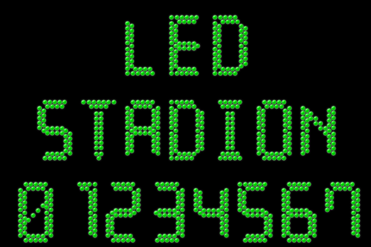 LED Stadion 7 Font | Style-7 | FontSpace