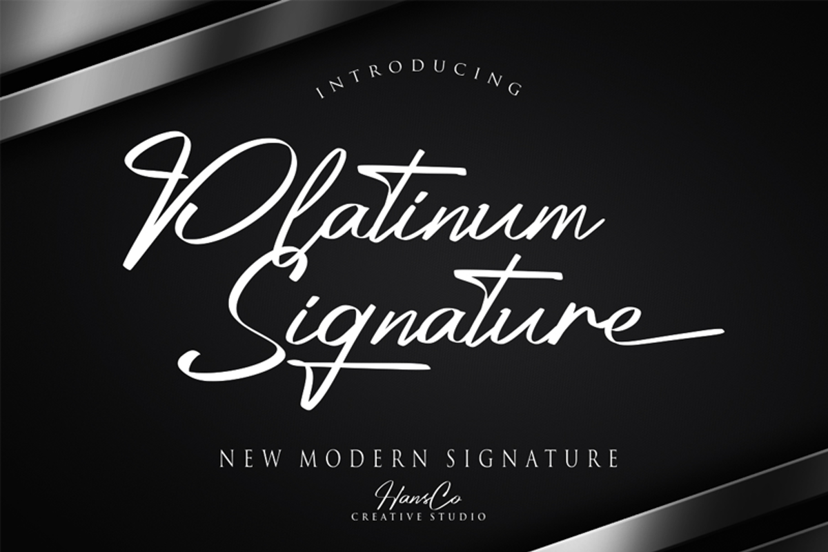 Platinum Signature Font | hansco | FontSpace
