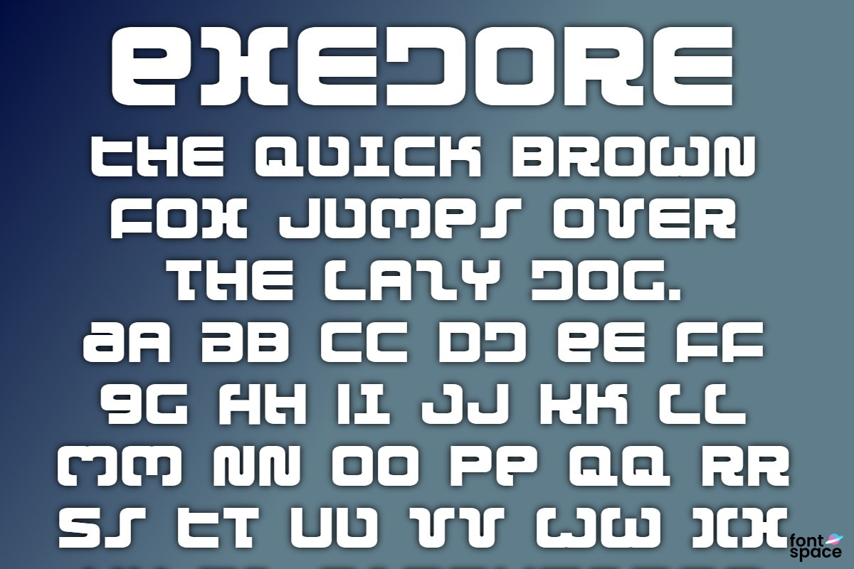 Exedore Font | Iconian Fonts | FontSpace