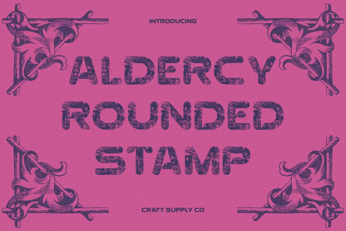 Aldercy Rounded Stamp Font - Free Download