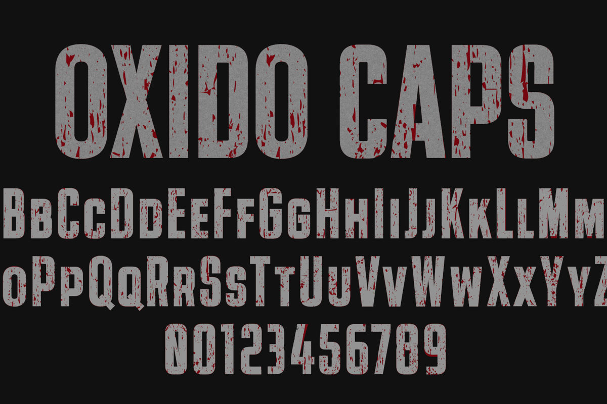 OXIDO Eroded Font | deFharo | FontSpace
