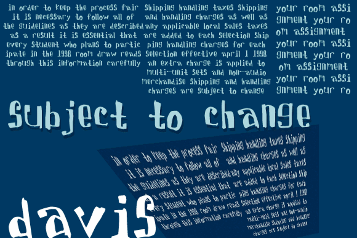 Davis Font | Divide By Zero | FontSpace
